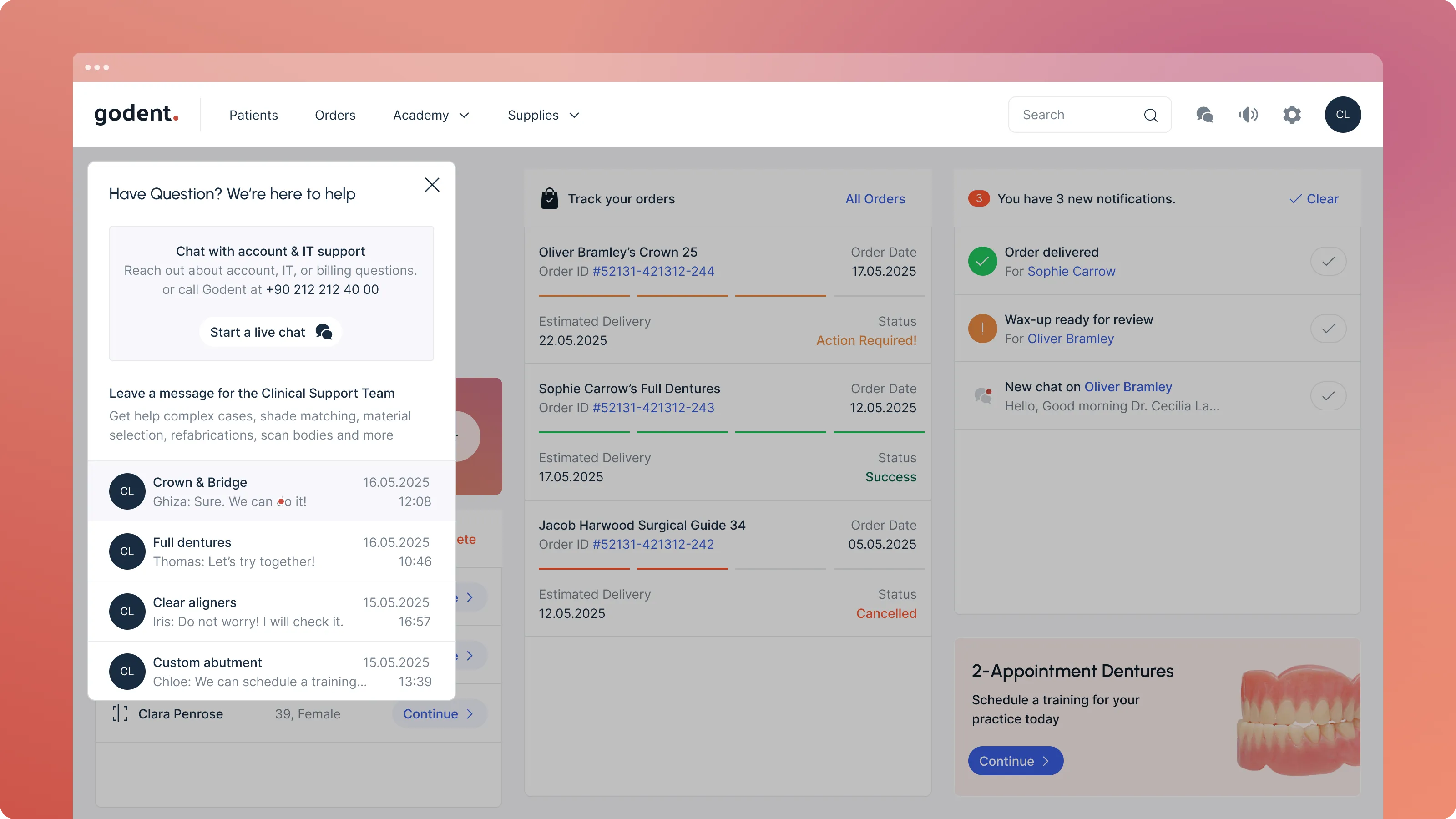 Live Lab Support | Godent